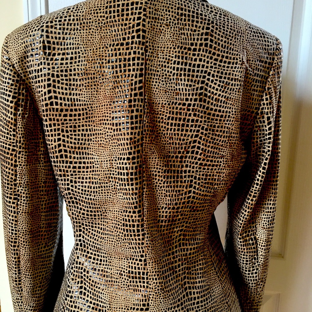 Vintage 1980’s Faux Leather Snake Skin Jacket - Gem